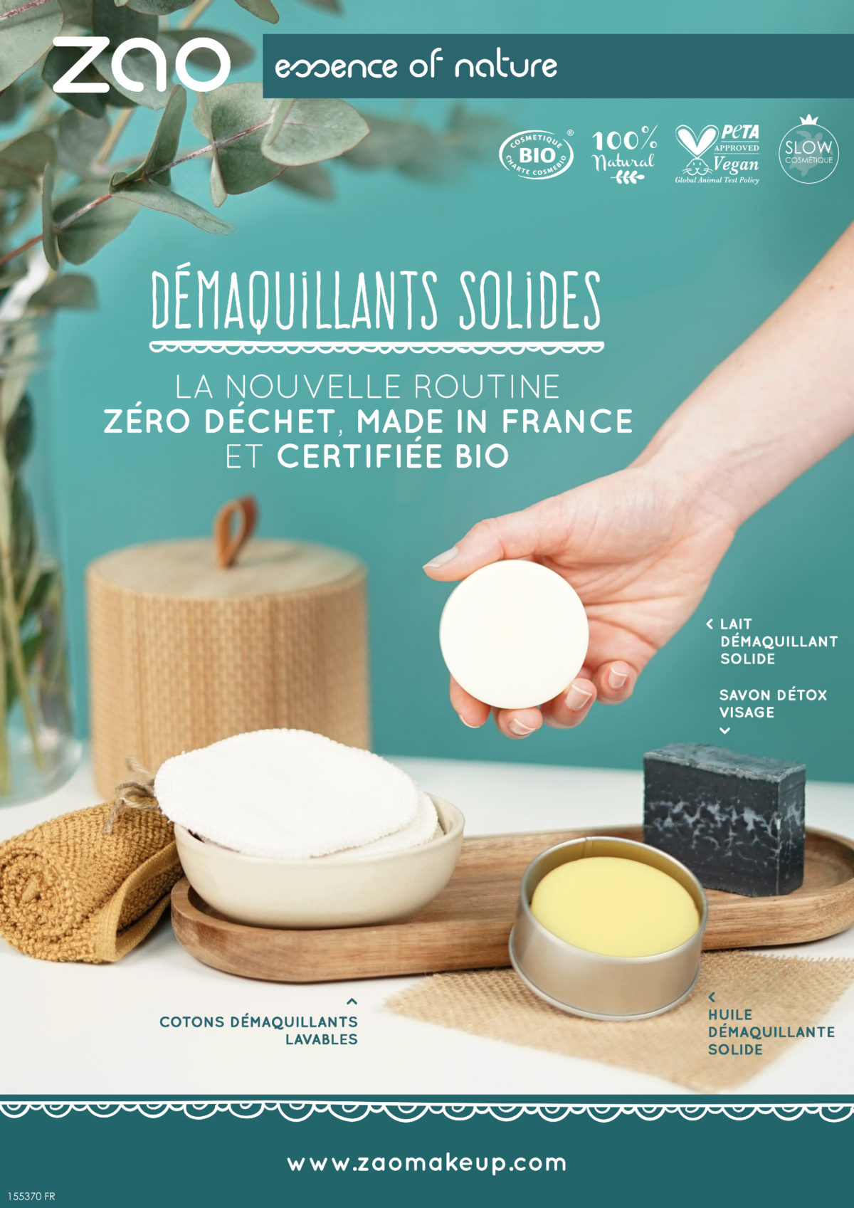 Zao Poster A3 Démaquillants solides | Carac'Terre